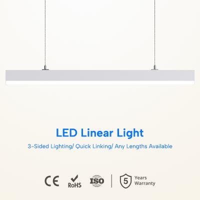 China Ultra Slim 2000lm LED Linear Light Suspension Fixture with Dimmable and Linkable Design for Office Retail Commercial Spaces for sale