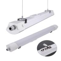 China IP65 IK08 LED Tri Proof Light 18W 35W 45W Linkable Waterproof LED Batten Light for Warehouse Factory Lighting for sale