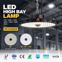 China 200W Honeycomb Lens Low Glare UFO LED High Bay Light Industrial LED High Bay Fixture for Commercial Lighting for sale