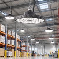 China 200W Honeycomb Lens Low Glare UFO LED High Bay Light Industrial LED High Bay Fixture for Commercial Lighting for sale