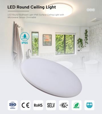 China IP65 Waterproof LED Ceiling Light with 5 Years Warranty and 120LM/W Lumen Efficiency for Bathroom and Laundry Room for sale