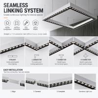 China UGR<19 LED Linear Light 120-190lm/W DALI 0-10V Triac Zigbee Dimmable Commercial LED Pendant Light for Office for sale