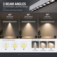 China UGR<19 DALI Dimmable LED Linear Light 1200mm 1500mm Suspended Linear LED Lighting for Commercial Office for sale