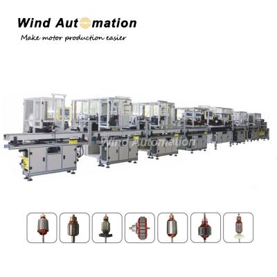 China Fully Automatic Motor Armature Production Machine Assembly Line - 100 Sets/Year Capacity with 6-Stage Process for sale