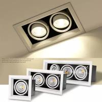 China 3 Heads LED Ceiling Downlights 265V Rectangular LED Grille Light for sale