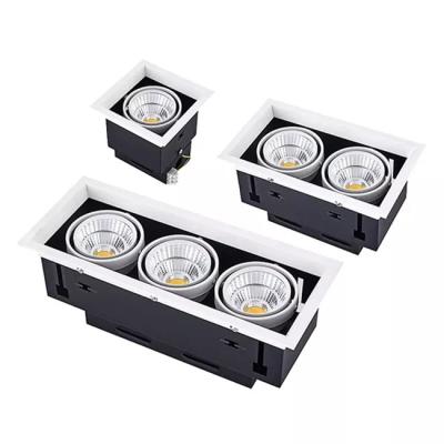 China 3 Heads LED Ceiling Downlights 265V Rectangular LED Grille Light for sale