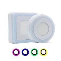 China Round Shape Double Color LED Panel Light Dimmable 4500K Neutral White for sale