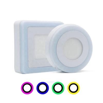 China Round Shape Double Color LED Panel Light Dimmable 4500K Neutral White for sale