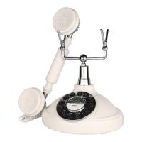 China Push Button Decorative Antique Phones 140mm Retro Rotary Telephone for sale
