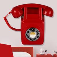 China Cream Color Corded Landline Phone European Style Retro Corded Phone for sale