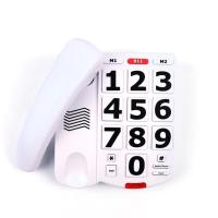 China Flash Function Large Button Phone ABS Desktop Corded Phone For Home And Seniors for sale
