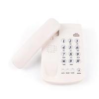 China Battery Free Basic Desk Phone ODM Black White Key Fixed Corded Phone for sale
