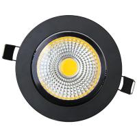 China 15w 3w LED Ceiling Spotlights Black COB Recessed Ceiling Light for sale