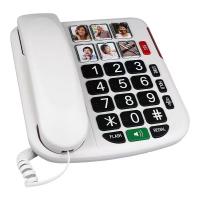 China Remote Control SOS Big Button Telephone With Braille Desktop Telephone for sale