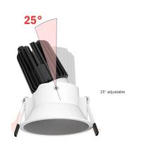 China Recessed LED Ceiling Downlights Aluminum Alloy 16° 24° 38° Beam Angle COB Downlights for sale