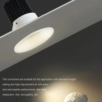 China Recessed LED Ceiling Downlights Aluminum Alloy 16° 24° 38° Beam Angle COB Downlights for sale
