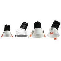 China Recessed LED Ceiling Downlights Aluminum Alloy 16° 24° 38° Beam Angle COB Downlights for sale