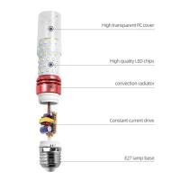 China E14 LED Corn Bulb Light Tricolor Dimming 12W / 16W Chandelier Candle Light Bulbs for sale