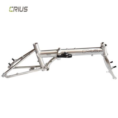 China Customized Color Crius 16 Inch Folding Bike Frame with 2300g Weight and V Brake/D Brake for sale