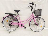 China 24 inches City bicycle single speed city bike Disc brake with dynamo light for sale