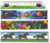 China PLASTIC LENTICULAR animation soft PP plastic 3d scale ruler 3D Lenticular PP Ruler printing for sale