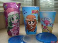 China PLASTIC LENTICULAR 450 ml 3d lenticular cups plastic pp 3d dynamic drinkware cups factory for sale