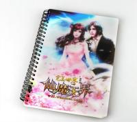 China PLASTIC LENTICULAR Customized Notepad Printing Type Plastic PET Paperback Diary Notebook with 3D Lenticular Cover for sale