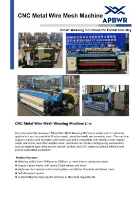 China Fully Automatic CNC Controlled Wire Weaving Machine with High Load-Bearing Capacity for Industrial Wire Mesh Production for sale