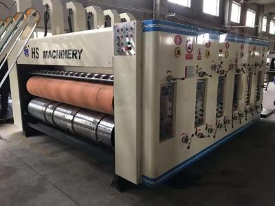 China Carton Automatic Corrugated Folder Gluer Machine Inline Flexo Ink Printing for sale
