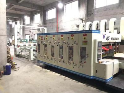 China Rotary Carton Box Making Machine Stacker 4 Color Flexo Printing Machine for sale