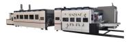China Automatic Four Color Flexo Printer Rotary Die Cutter In Line Case Maker Counter Ejector for sale