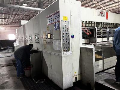 China Three Color Printer Slotter Die Cutter With Stacker For KL Brand for sale