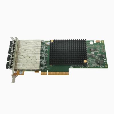 China Emulex Lpe32004 Dual Port 32GFC HBA Card Pcie 3.0 X 8 Fibre Channel Card With 4 Ports for sale