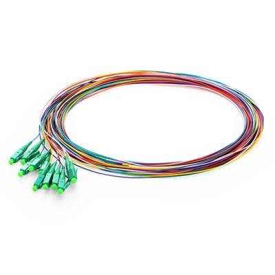 China LC APC 12-Core OS2 Single-Mode Fiber Pigtail 0.9mm OD for sale