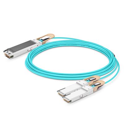 China Mellanox MFA7U10-H030 Compatible 400G OSFP Top-mounted Heatsink to 2 X 200G QSFP56 HDR InfiniBand Active Branch Optical Cable for sale