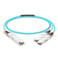 China HZAD400D2A10 400Gbps Optical Cable With Hot Pluggable QSFP-DD SR8 To 2xQSFP56 SR4 AOC for sale