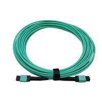 China 3mm MPO Patch Cord With 8 Core OM3 Multimode Fiber 0.25dB Insertion Loss For High Density Data Center for sale