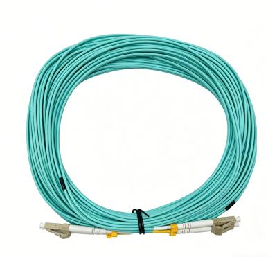 China 10G OM4 LC UPC To LC UPC Duplex Fiber Patch Cable ,  2.0mm, 15M for sale