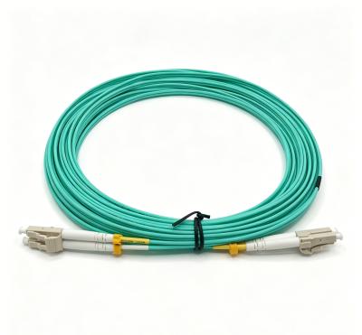 China Low Insertion Loss LC/UPC-LC/UPC OM3 Fiber Patch Cable LCUPC-LCUPCOM3(150)-DX-2.0mm-10M-LSZH With RoHS Compliance for sale
