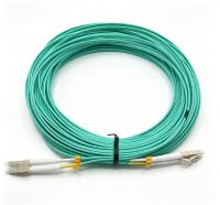 China LCUPC to LCUPC OM3 Multimode Fiber Patch Cord with Duplex 2.0mm LSZH Jacket, 25M Length for sale