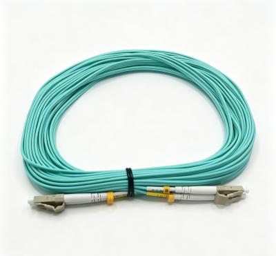 China High-Performance 15M 2.0mm Multimode Fiber Jumper LCUPC-LCUPC-OM3-DX-2.0-15M With UPC Precision Polished Ferrules for sale