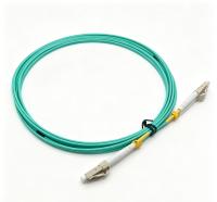 China Aqua Color 2.0mm LSZH Duplex OM3 150 Multimode Fiber Patch Cord with LC UPC Dual Connectors, 3 Meters Length for sale