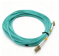 China Low Insertion Loss 100G Support Duplex Fiber Patch Cable with LC UPC to LC UPC Plugs, OM4 2.0mm Outer Jacket 20M for sale
