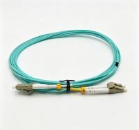 China Low Insertion Loss Duplex OM4 Multimode Fiber Patch Cord With LC-UPC To LC-UPC Connectors , 2.0mm Outer Diameter , Length 3M for sale