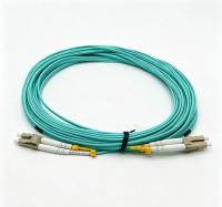 China Low Insertion Loss Duplex OM4 Multimode Fiber Patch Cord With LC-UPC To LC-UPC Connectors , 2.0mm Outer Diameter , Length 10M for sale