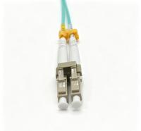 China Low Insertion Loss Duplex OM4 Multimode Fiber Patch Cord With LC-UPC To LC-UPC Connectors , 2.0mm Outer Diameter , Length 10M for sale