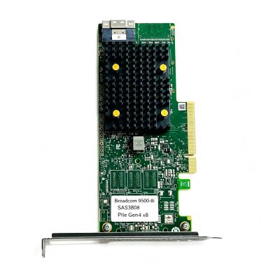 China Original Broadcom High Speed Tri-Mode HBA Card With PCIe Gen4 Interface , Model 9500-8i for sale