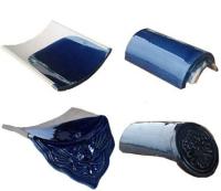 China Asian style blue glazed Chinese entrance tiles for archway roof for sale