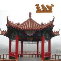 China Glossy Wooden Gazebo Roof Tiles Asian Style Glazed Garden Tiled Roof Gazebo for sale