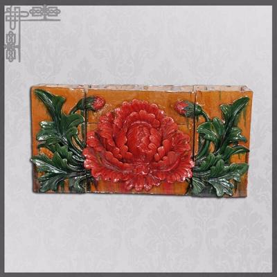 China Antique Chinese Traditional Roof Tiles Peony Roof Ridge For Roof Decoration for sale